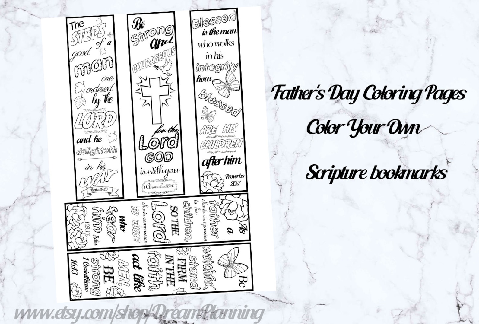 Christian Fathers Day Coloring Pages Coloring Bible Bookmarks Bible ...