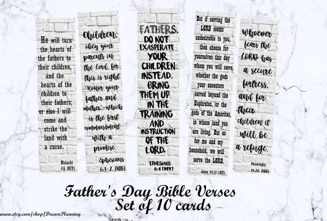Christian Bookmarks Printable Fathers Day Bible Verses Cards Scripture ...