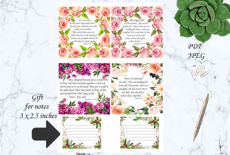 Easter Bible Verse Cards Easter Scripture Card Christian Easter Print ...