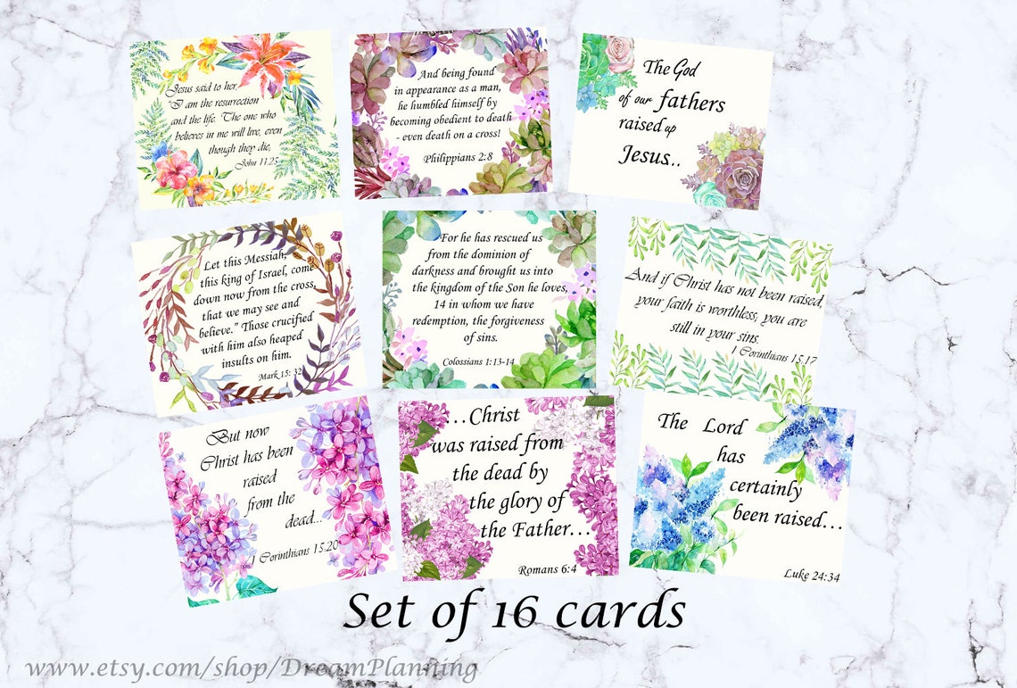 Easter Bible Verses Cards Scripture Memory Cards ESV Scripture Study ...