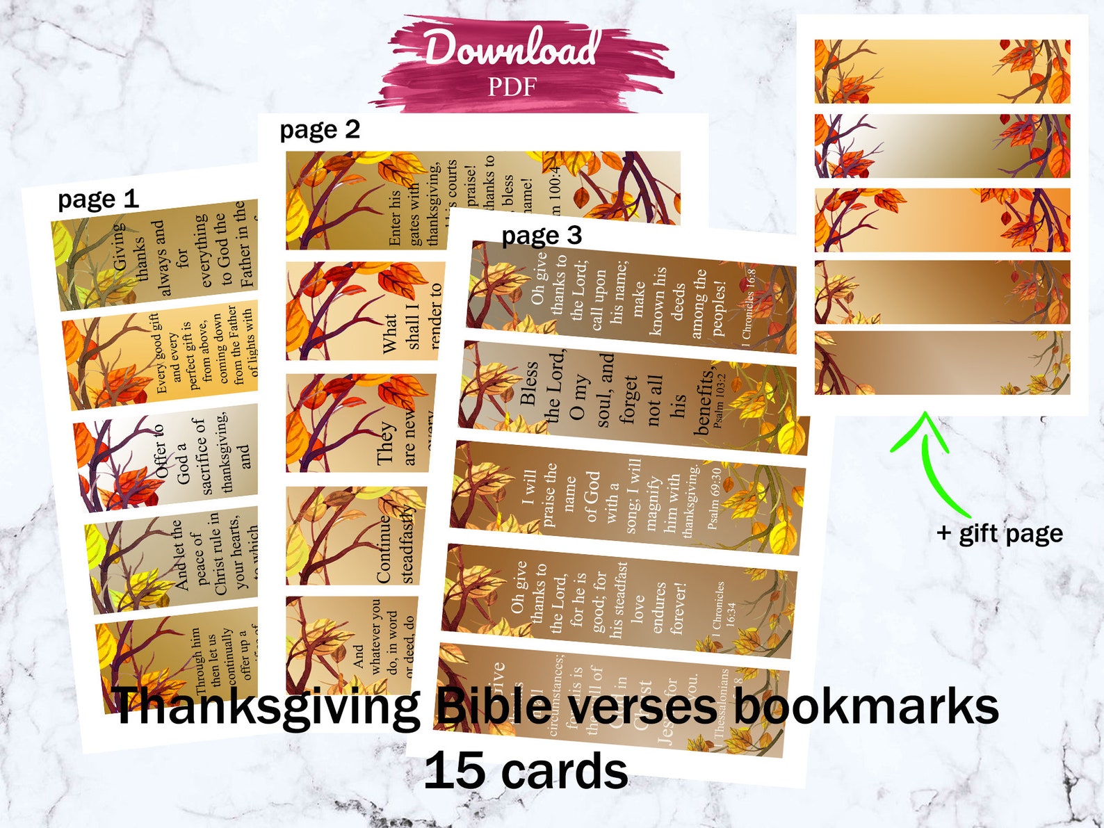 Bible Verses Bookmarks, Thanksgiving Bible Verses, Scripture Memory ...