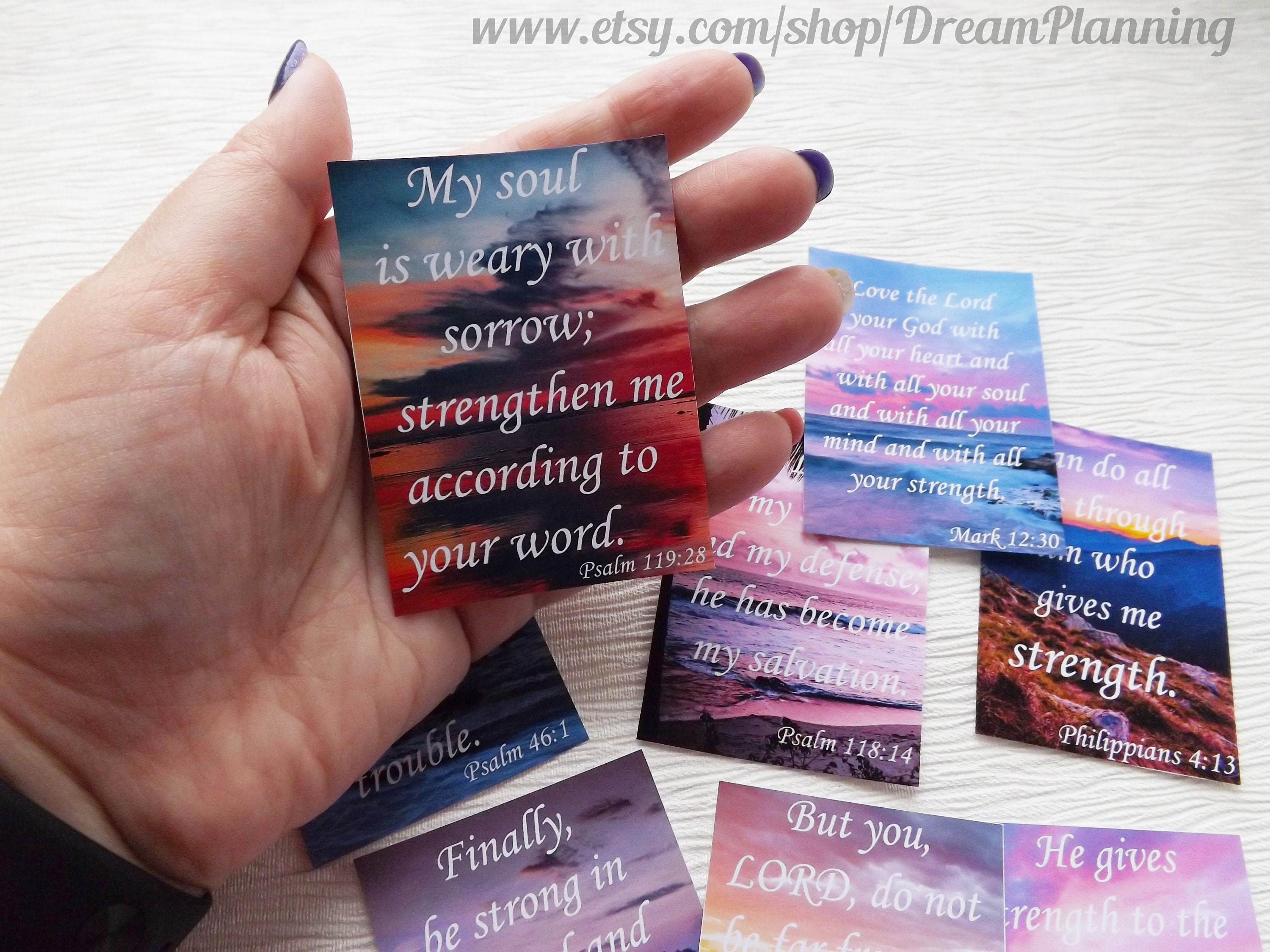 Bible Journaling Scripture Memory Cards Bible Verse Cards - Etsy