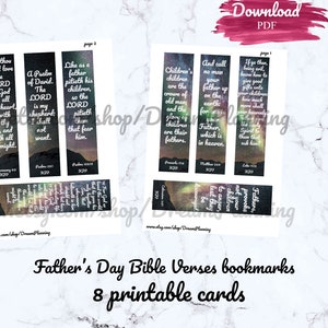 Father’s Day Bible Verses Bookmarks, KJV Bible Study, Christian Fathers ...