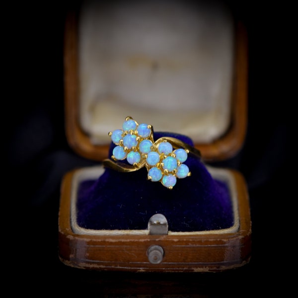 Opal Flower Ring - Etsy