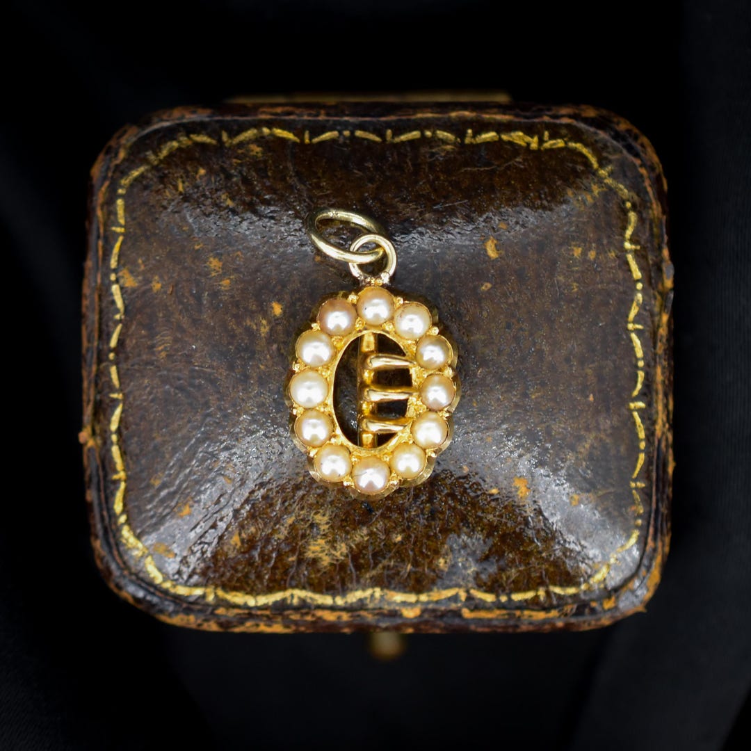 Antique Victorian Pearl Buckle 18ct Gold Charm Pendant - Etsy