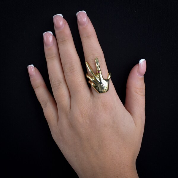 Hand Shaped Ring - Etsy