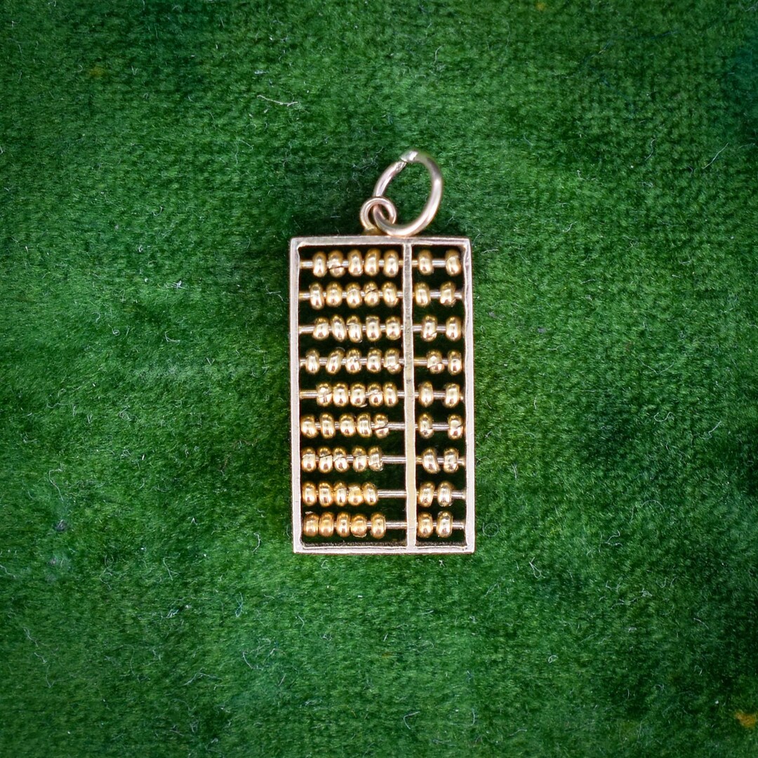 Vintage Mid-century 14ct Yellow Gold Abacus Charm Pendant - Etsy