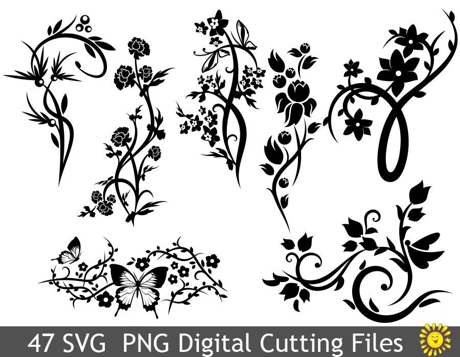 Flower Mandala SVG, PNG Clipart, 47 Files (digital Download) - Etsy Canada