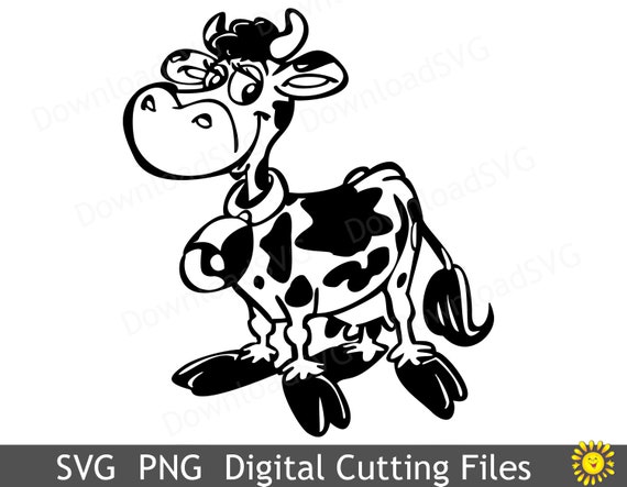 SVG PNG Cutting File Funny Cow Printable Cricut Silhouette - Etsy
