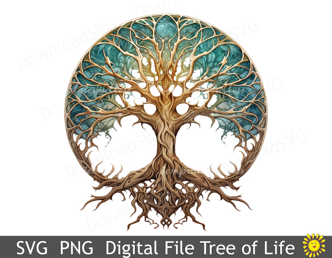SVG PNG Files Tree of Life Vinyl Transfer Digital Decoration Decor ...