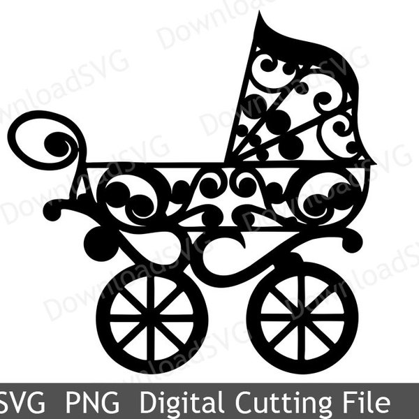 Stroller Svg - Etsy