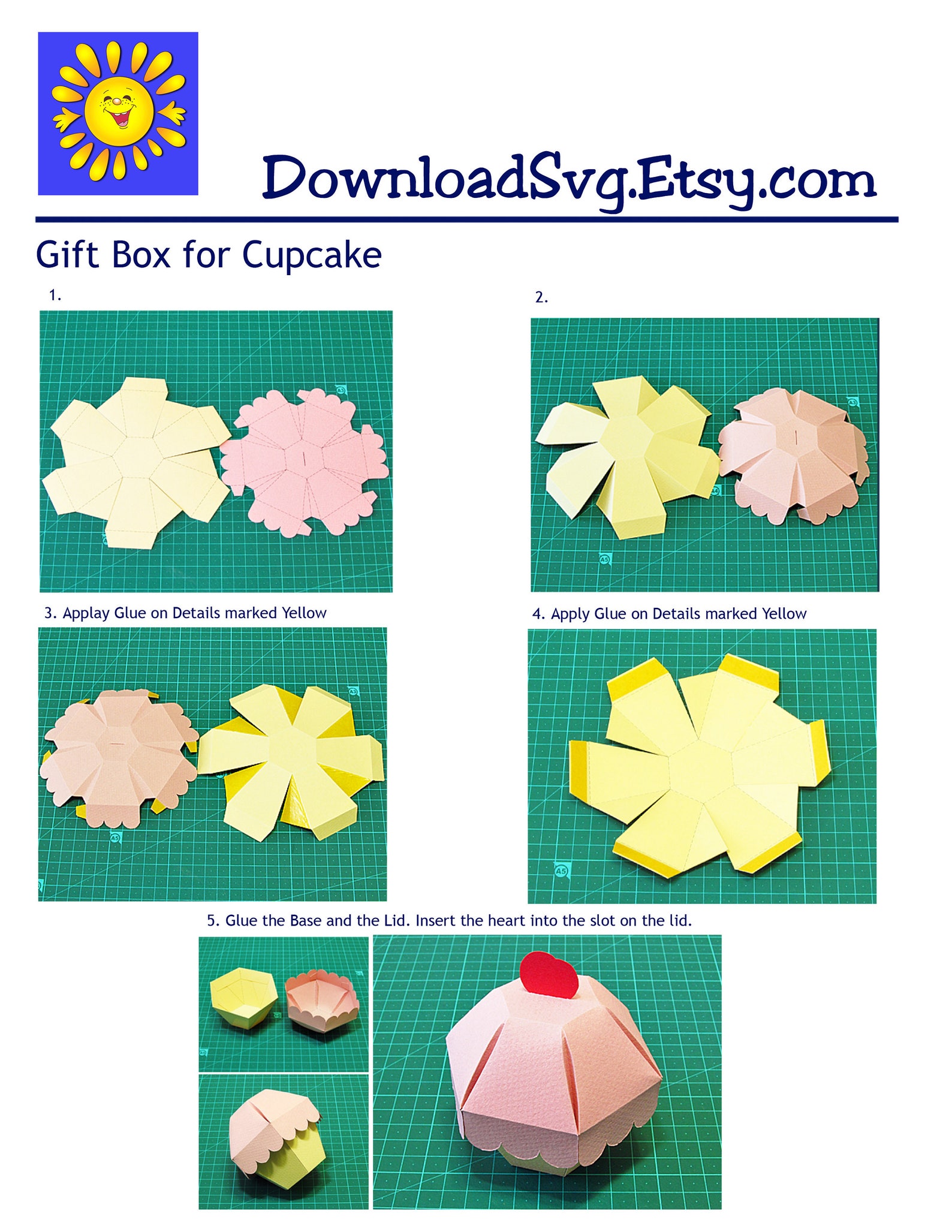DIY SVG Cutting File Template Gift Box For Cupcake Muffin Etsy DIY SVG Cutting File Template Gift Box For Cupcake Muffin Etsy