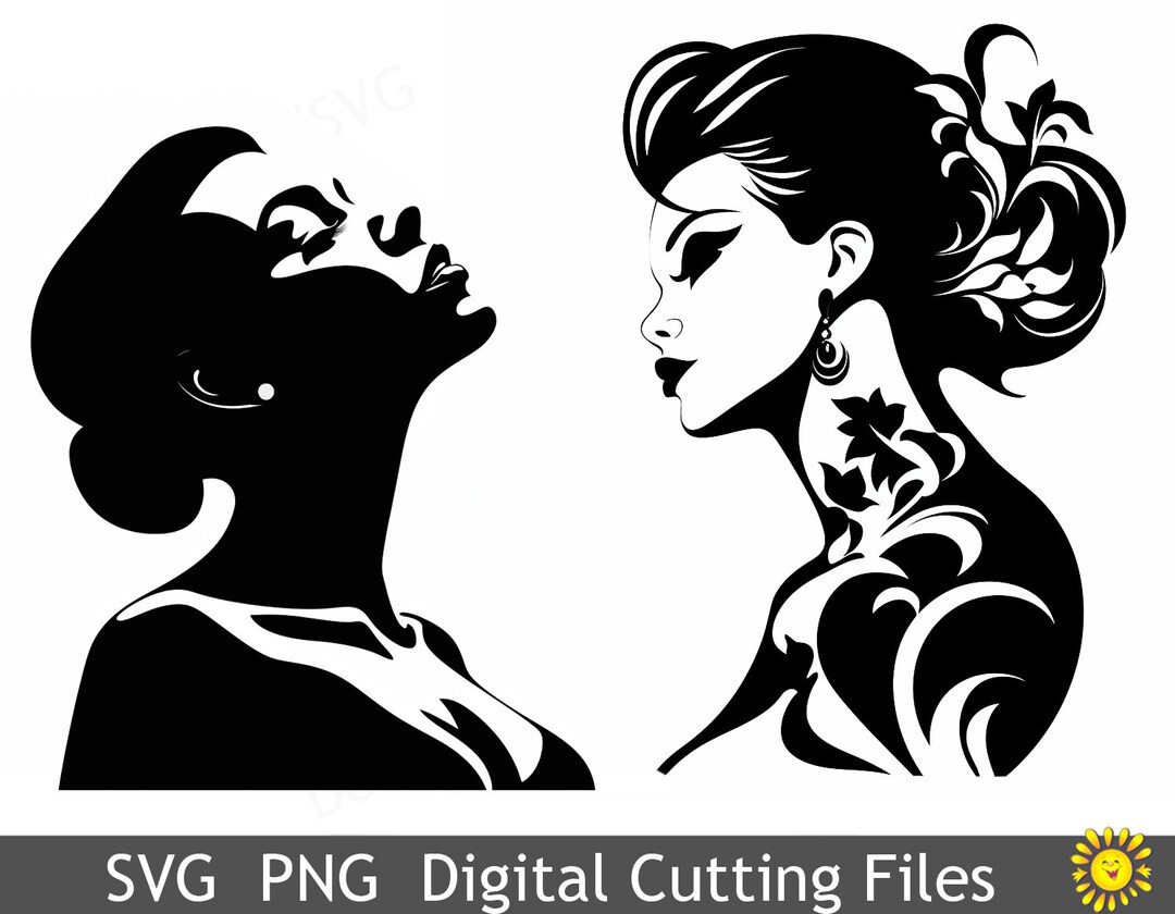 4 SVG Cutting Files Pretty Woman Cricut Silhouette Digital Party ...