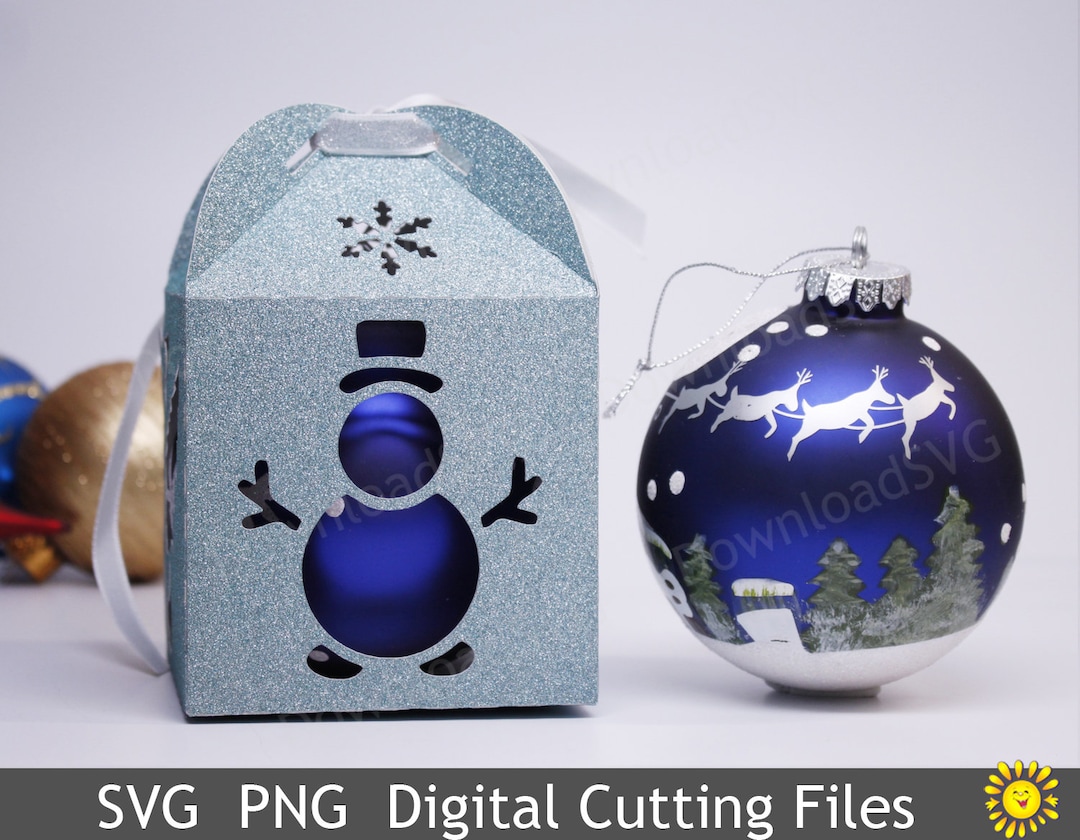 DIY Christmas Ornament Gift Box Template SVG (digital Download) - Etsy