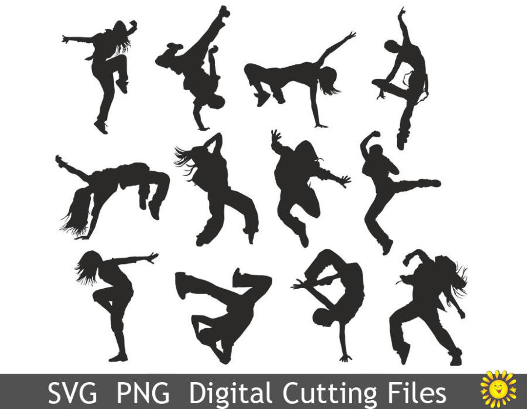 SVG Cutting Files Vinyl Transfer Breakdancing Cricut Silhouette Digital ...