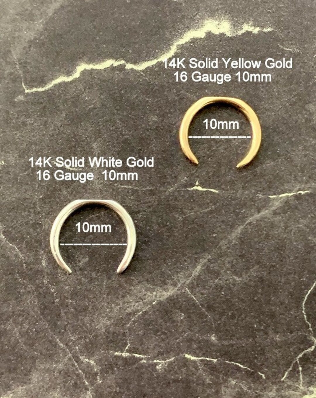14g Gold Buffalo Horn Septum,14g 16g 18g Gold Horseshoe Septum Piercing ...