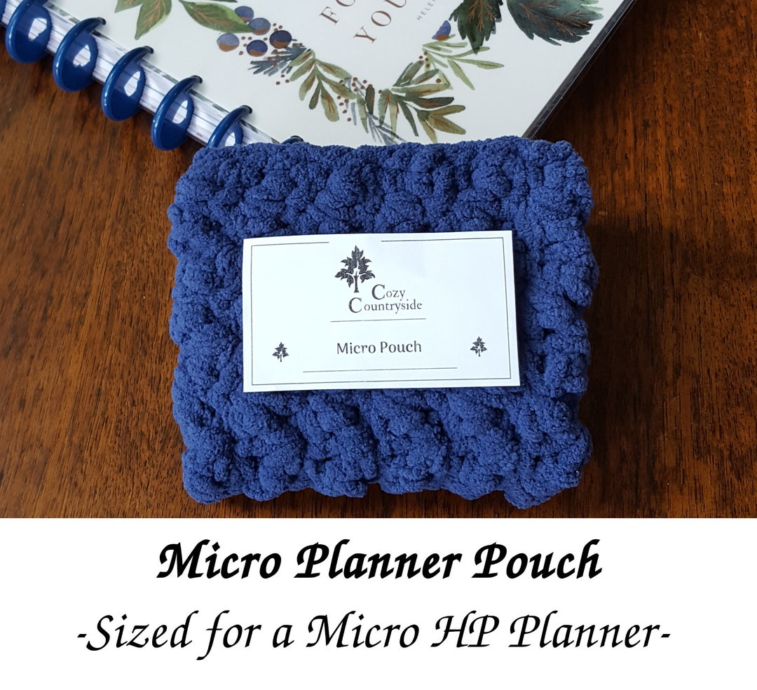 Planner Pouch Sized for Micro Happy Planner, Crocheted Planner Pouch ...