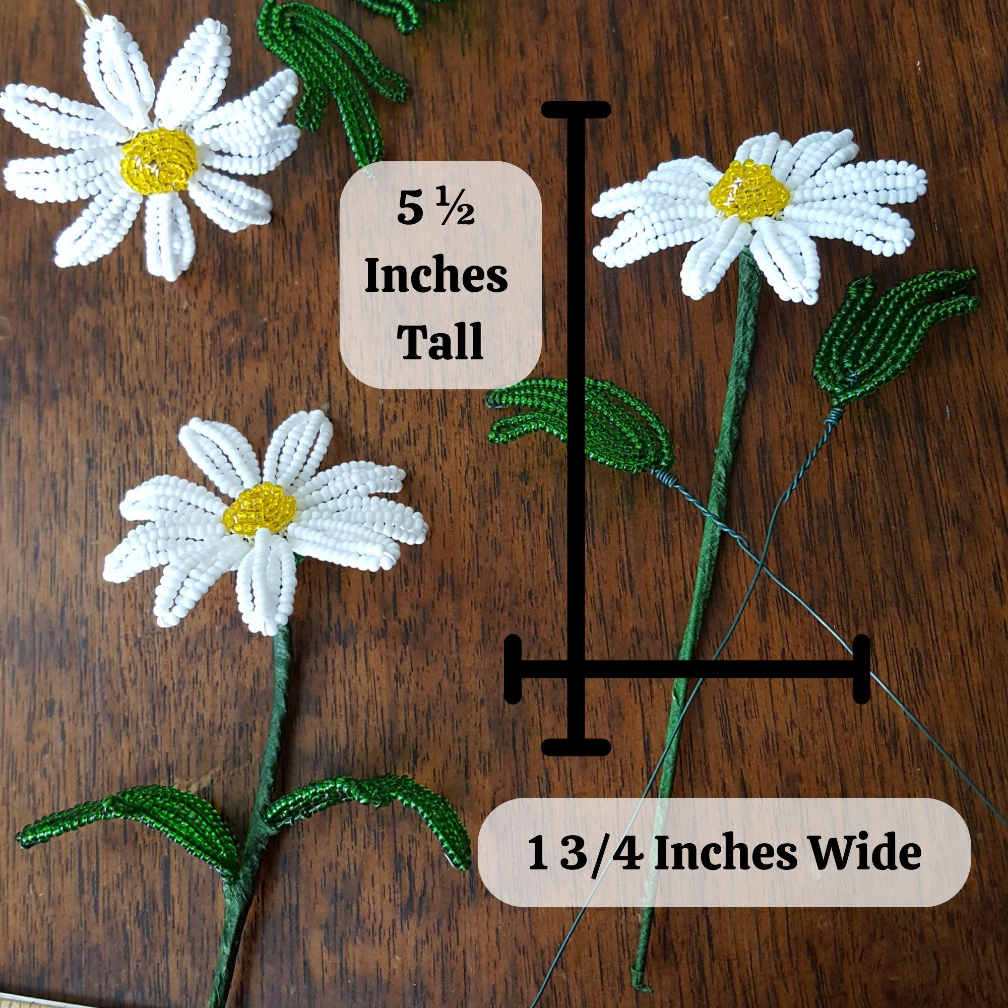 PDF Tutorial and Pattern for A Beaded Daisy, French Beading PDF ...