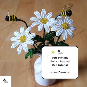 PDF Tutorial and Pattern for A Beaded Bee, French Beading PDF Tutorial ...