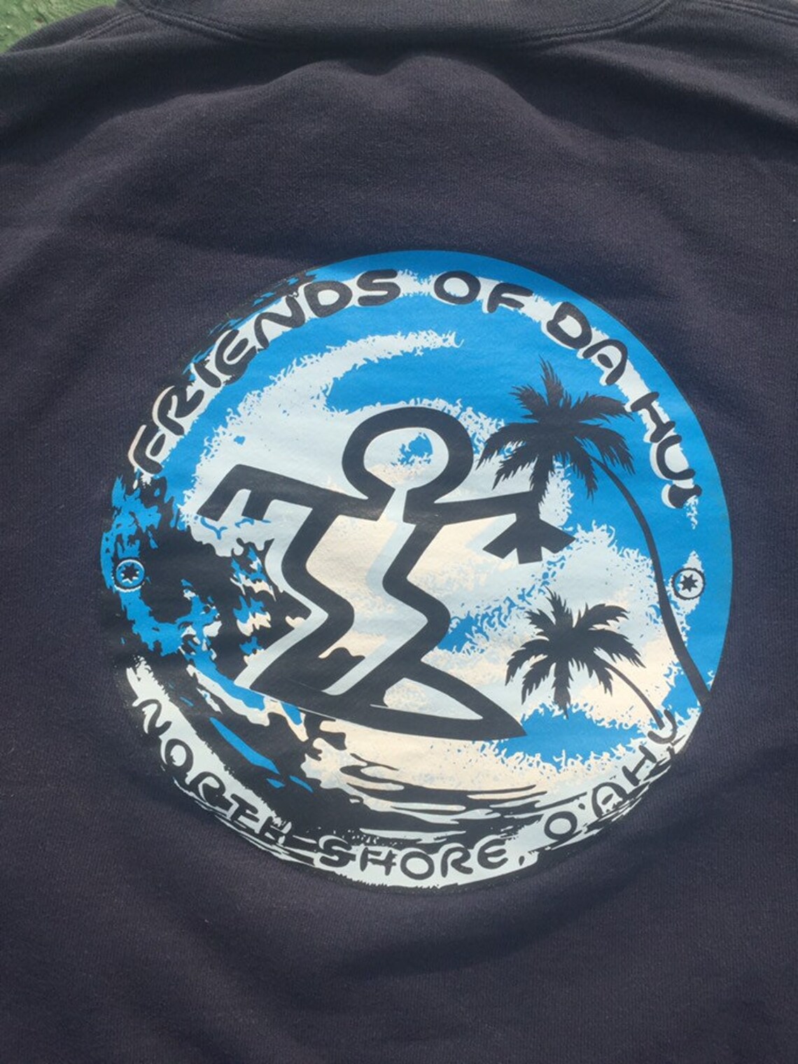 Vintage Friends of Da Hui Big Graphic Print Surfing Sweatshirt Hawaiian ...
