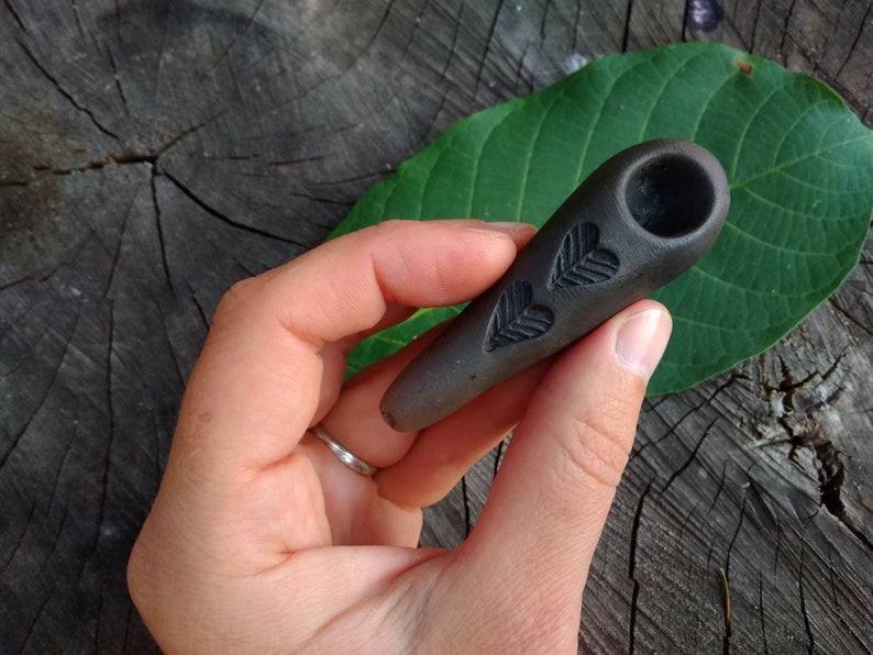 Small Black Smoking Pipe. Tiny Ceramic Pipe for Smoking. | Etsy
