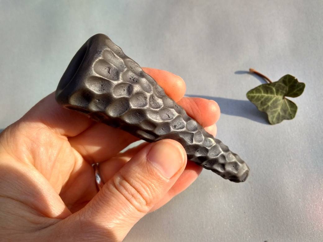 Ceramic Black Chillum. Handmade Clay Smoking Device. - Etsy