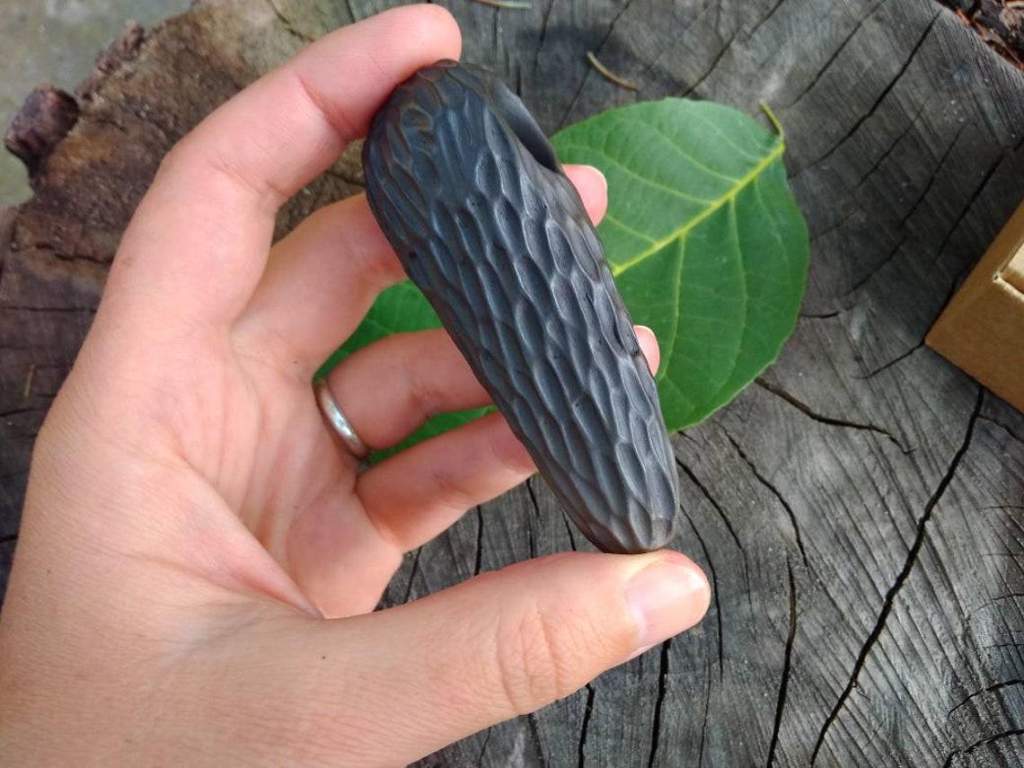 Smoking Pipe. Black Clay Pipe With Textured Surface. Elegant | Etsy