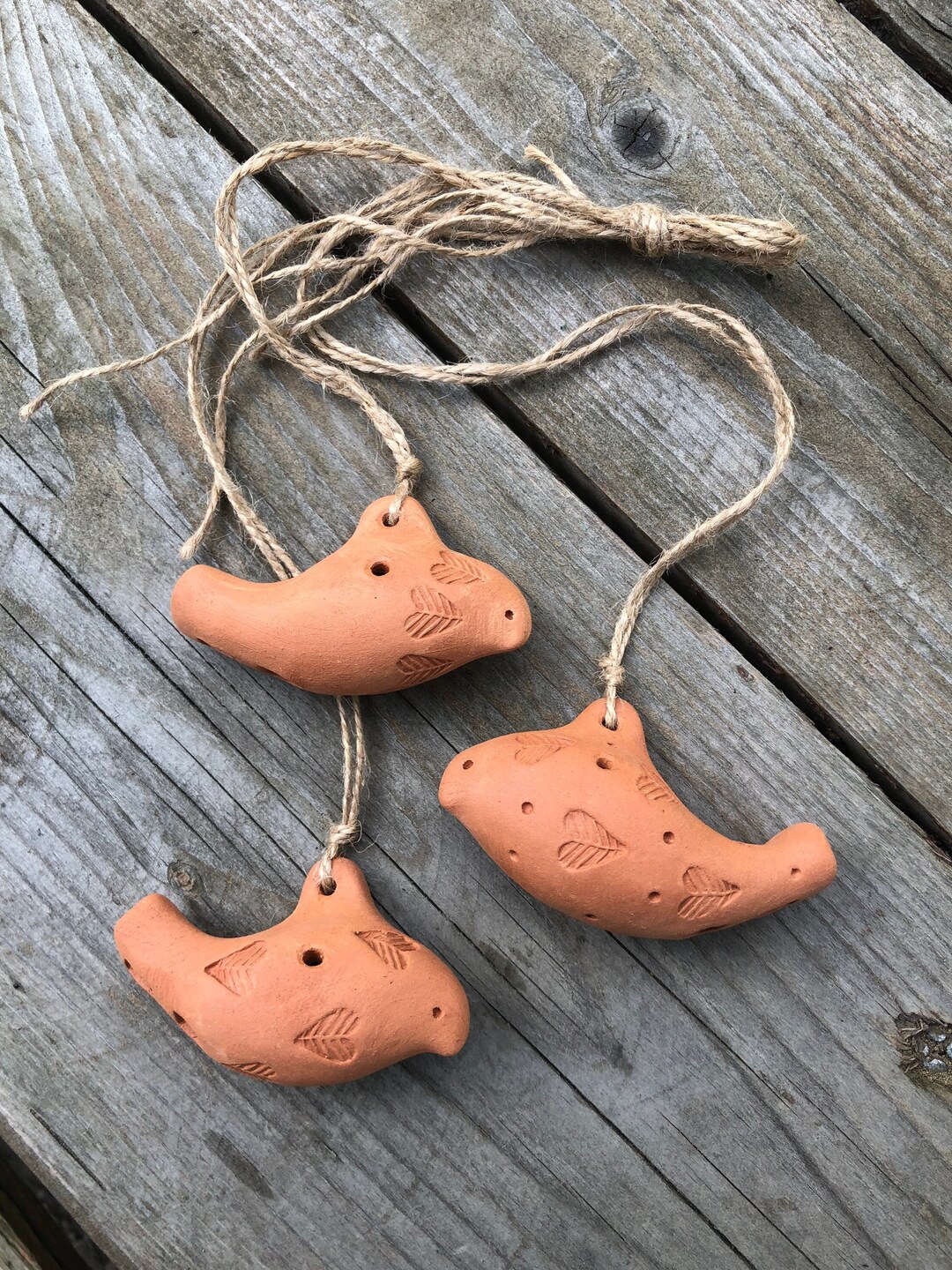 Clay Bird Whistle Set of 3 Ceramic Bird Whistles Handmade Whistle ...