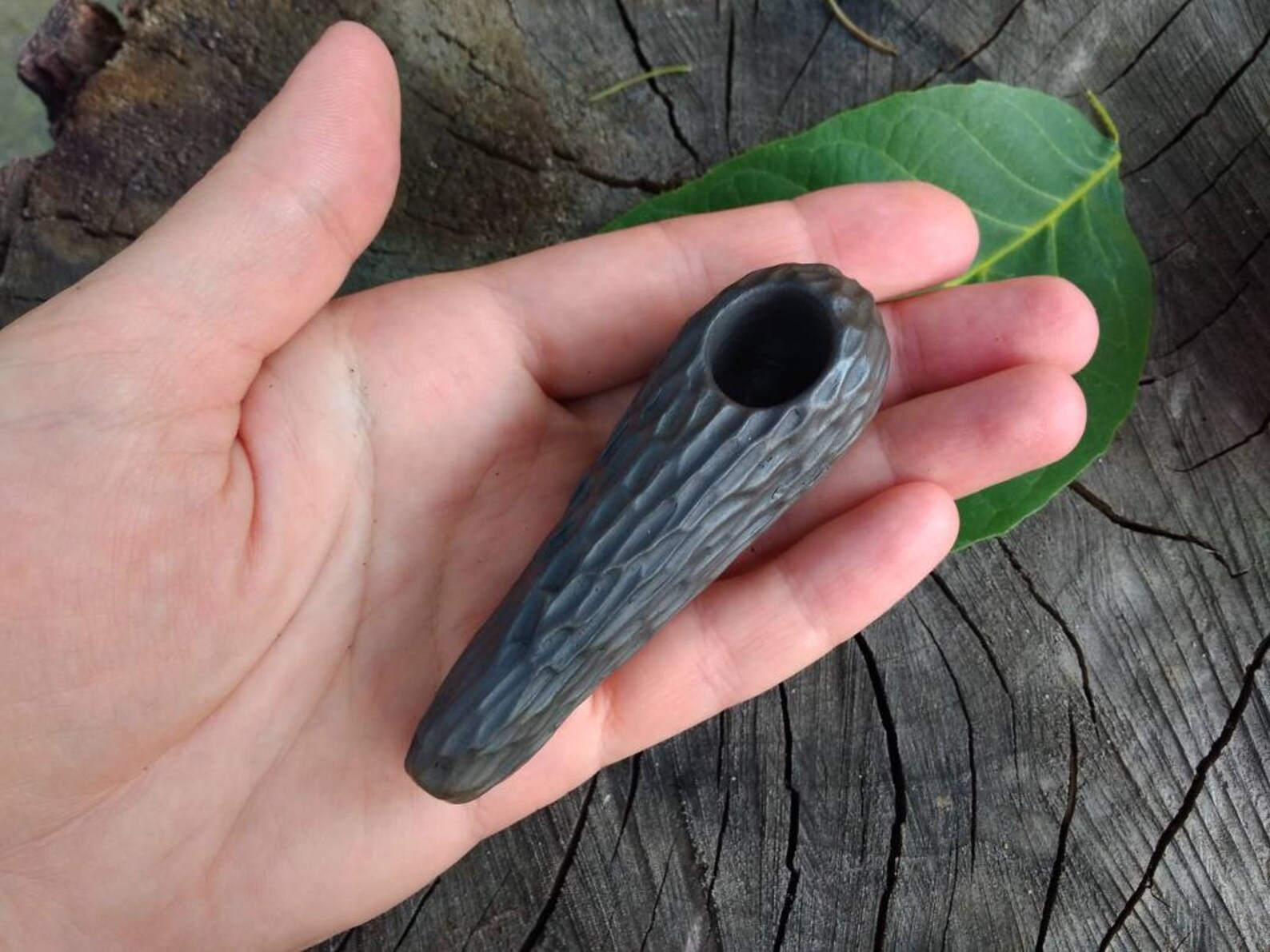 Smoking Pipe. Black Clay Pipe With Textured Surface. Elegant | Etsy