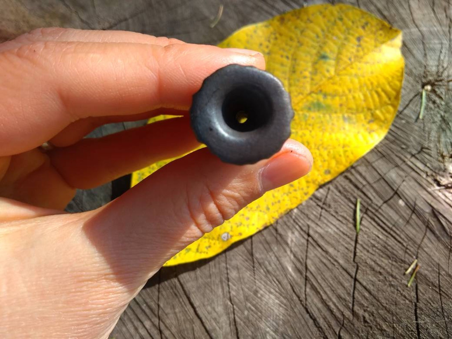 One-hitter Pipe. Small Black Ceramic Textured Mini Chillum. - Etsy