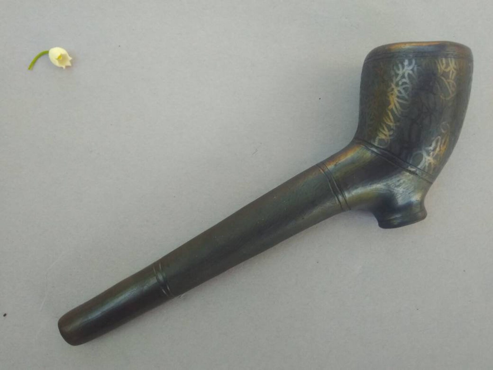 Black Ceramic Long Smoking Pipe. Elegant English Clay Pipe for - Etsy