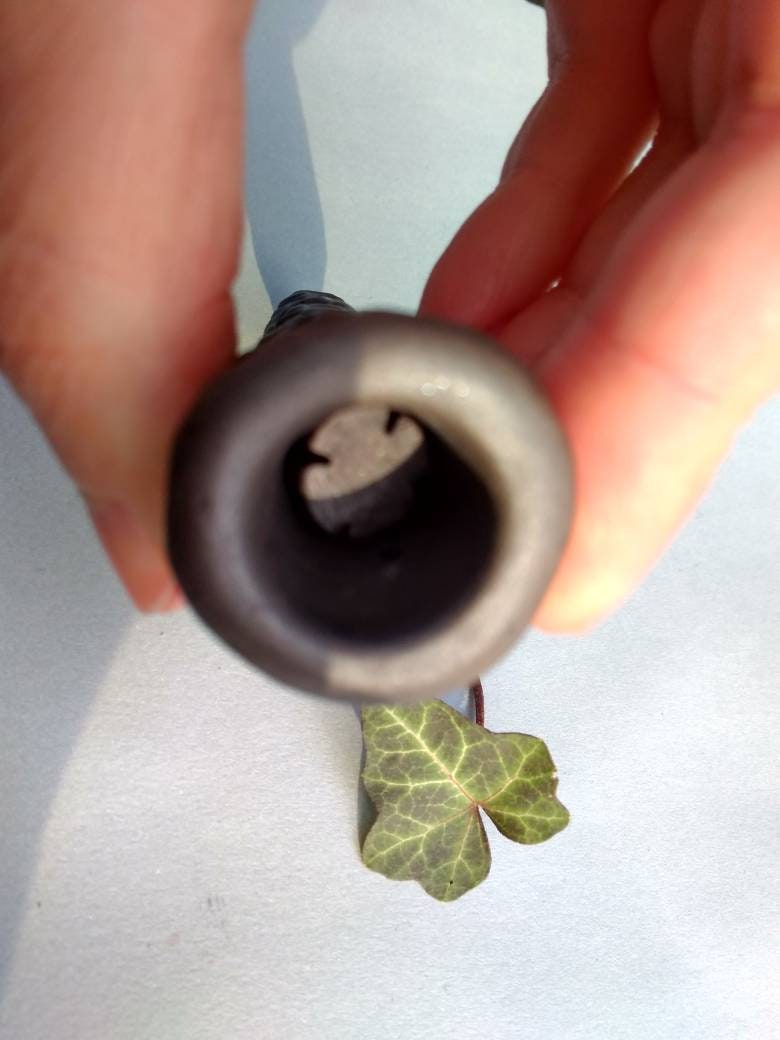 Ceramic Black Chillum. Handmade Clay Smoking Device. - Etsy