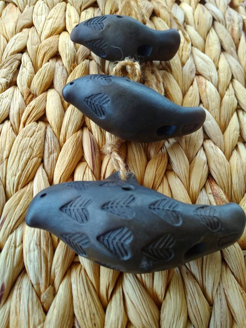 Clay Bird Whistle Set of 3 Ceramic Bird Whistles Handmade - Etsy