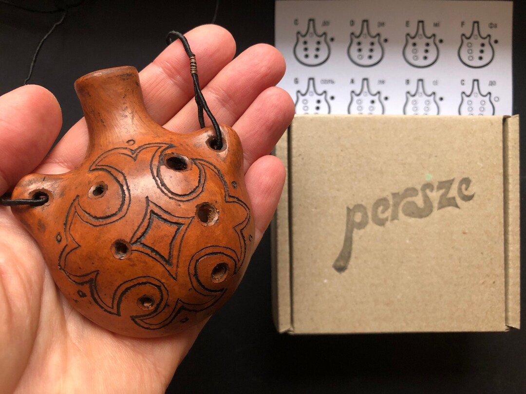 Ceramic Ocarina Handmade Decorated Ocarina Musical Instrument Pendant ...