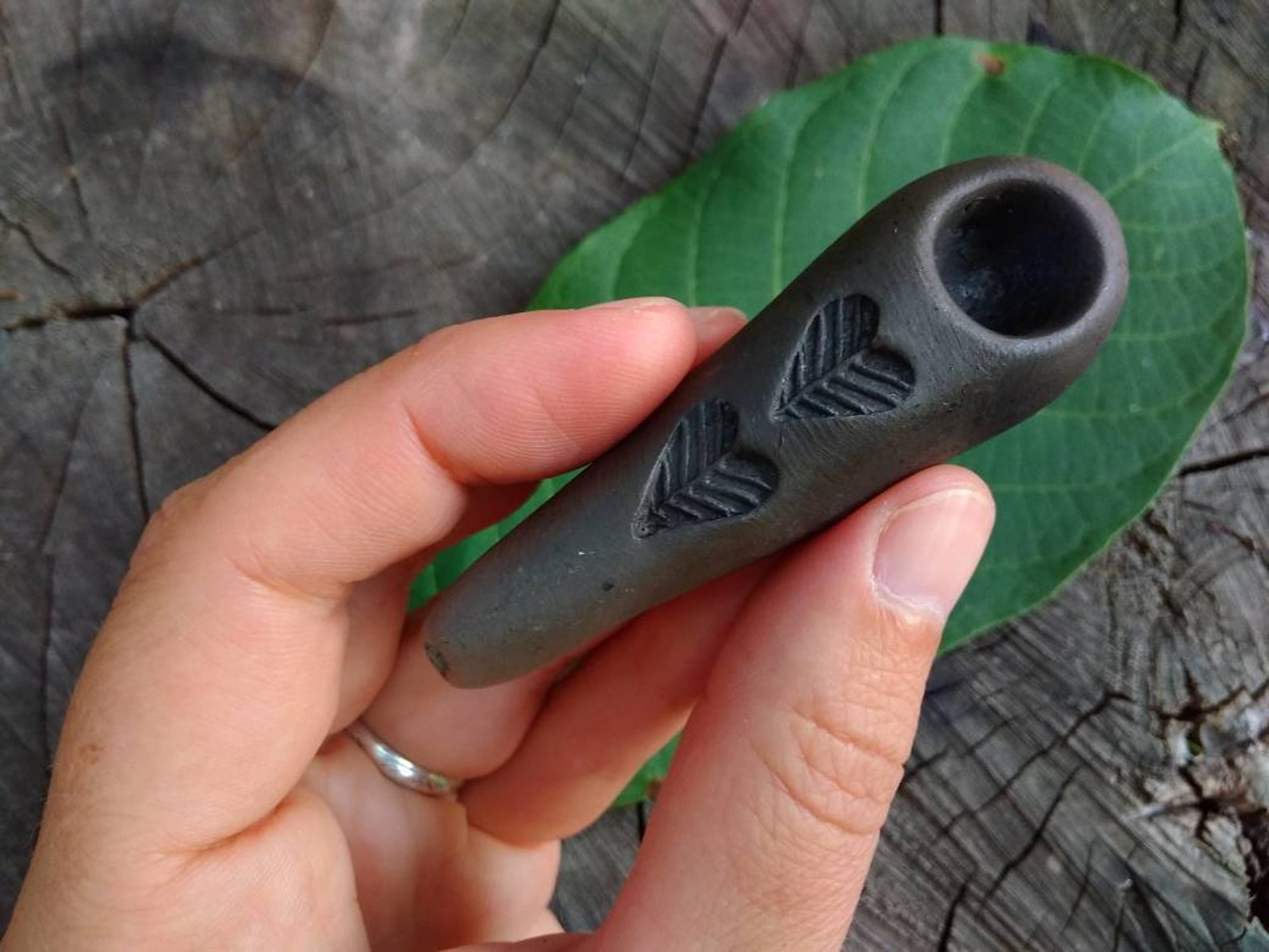 Small black smoking pipe. Tiny ceramic pipe for smoking. | Etsy