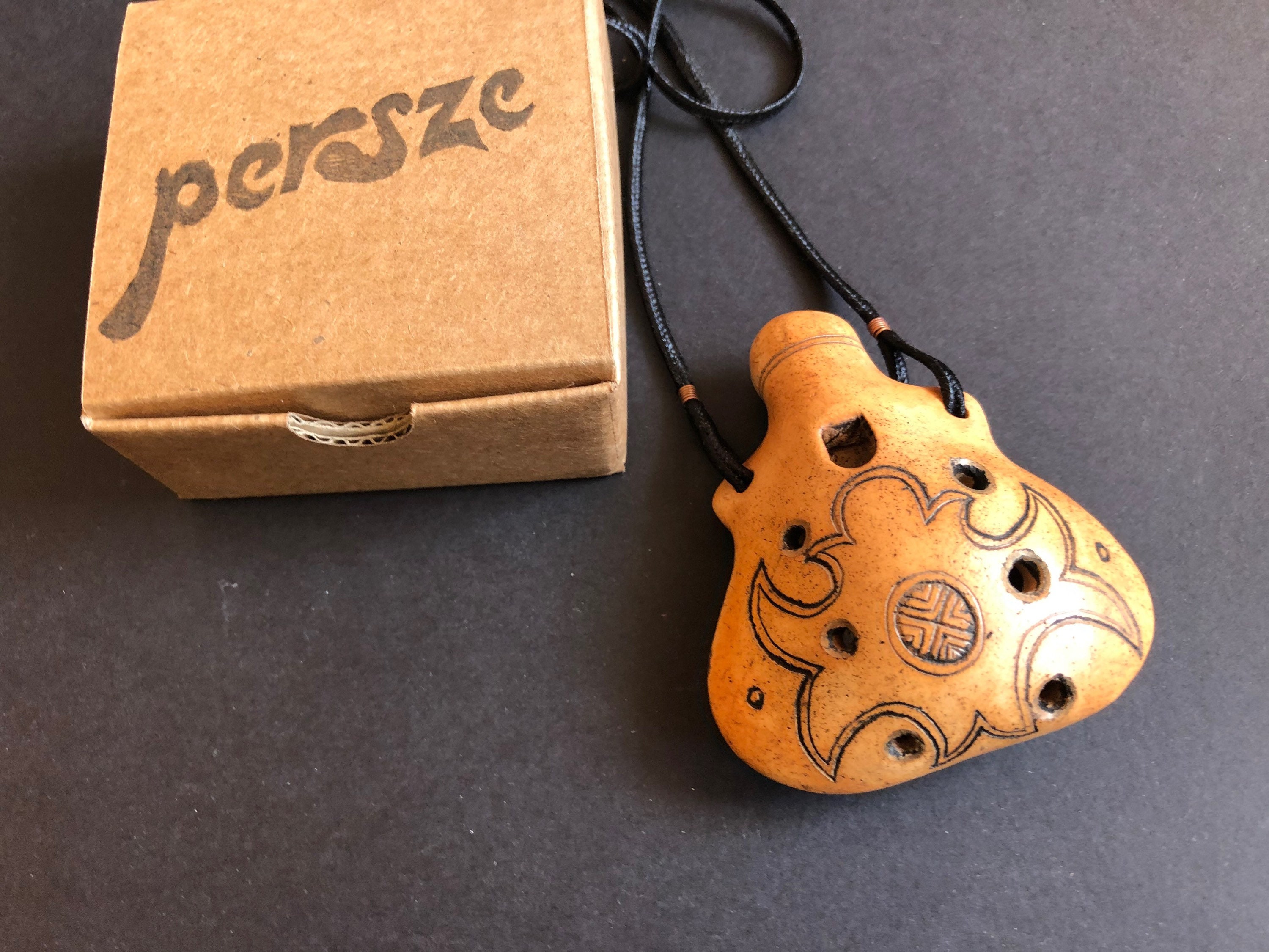 Pendant ocarina. Handmade decorated clay flute. 7 hole ocarina | Etsy