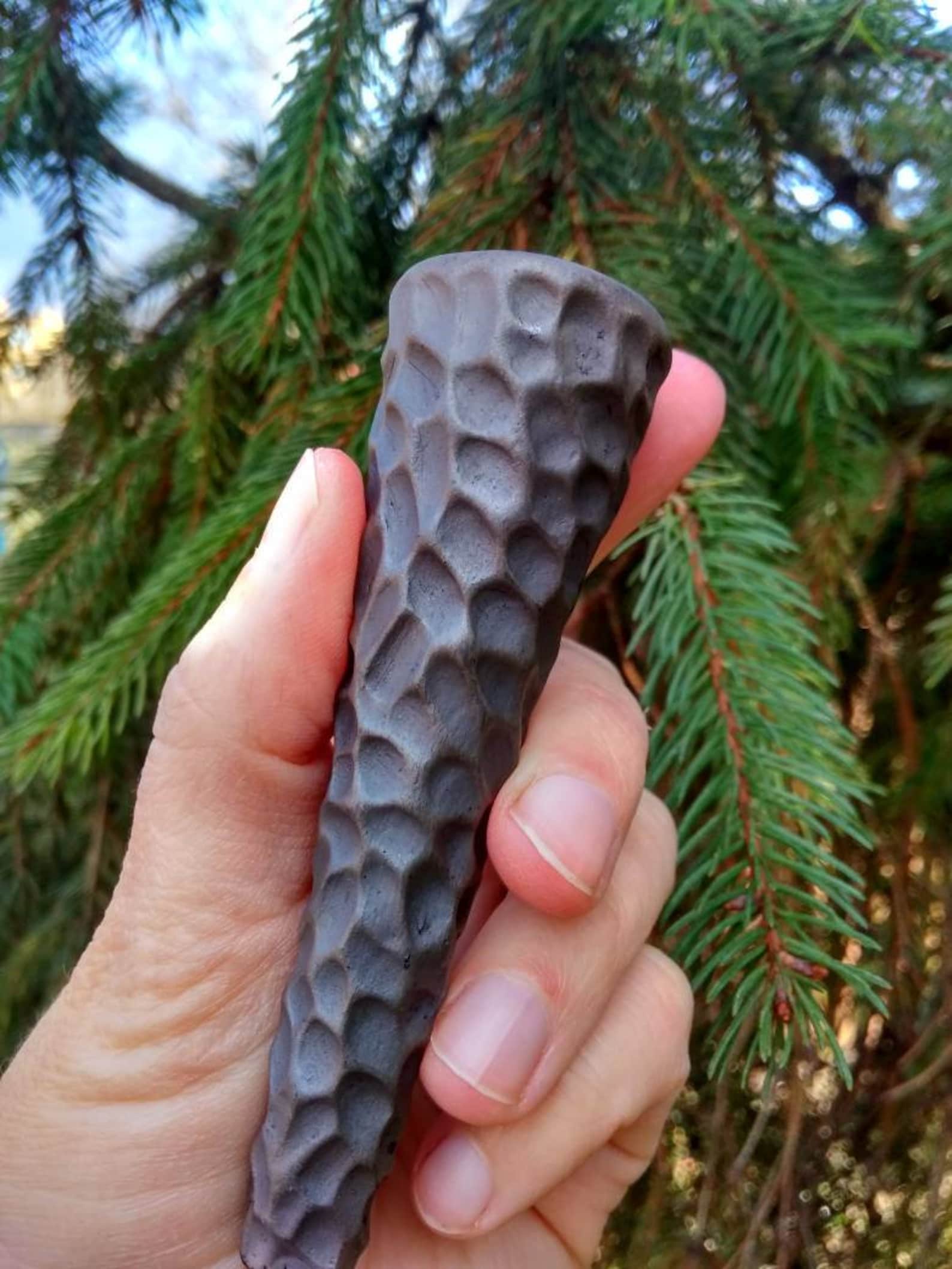 Ceramic Black Chillum. Handmade Clay Smoking Device. - Etsy