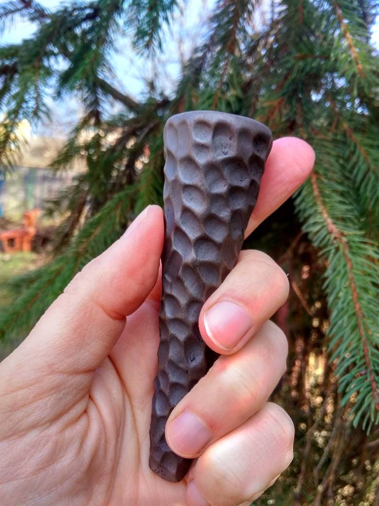 Ceramic Black Chillum. Handmade Clay Smoking Device. - Etsy