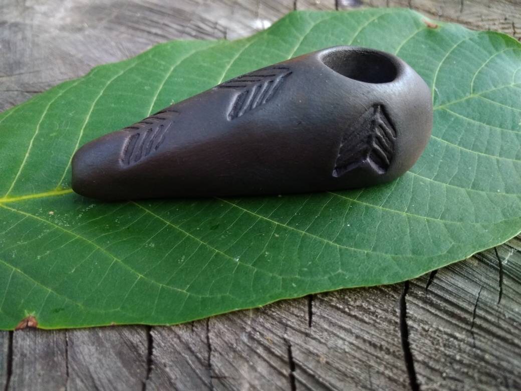 Small Smoking Pipe. Tiny Black Ceramic Pipe for Smoking. Elegant Pocket ...
