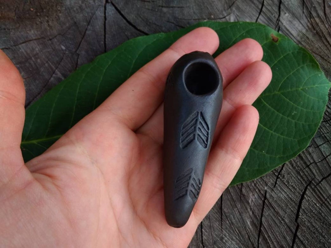 Small Smoking Pipe. Tiny Black Ceramic Pipe for Smoking. Elegant Pocket ...