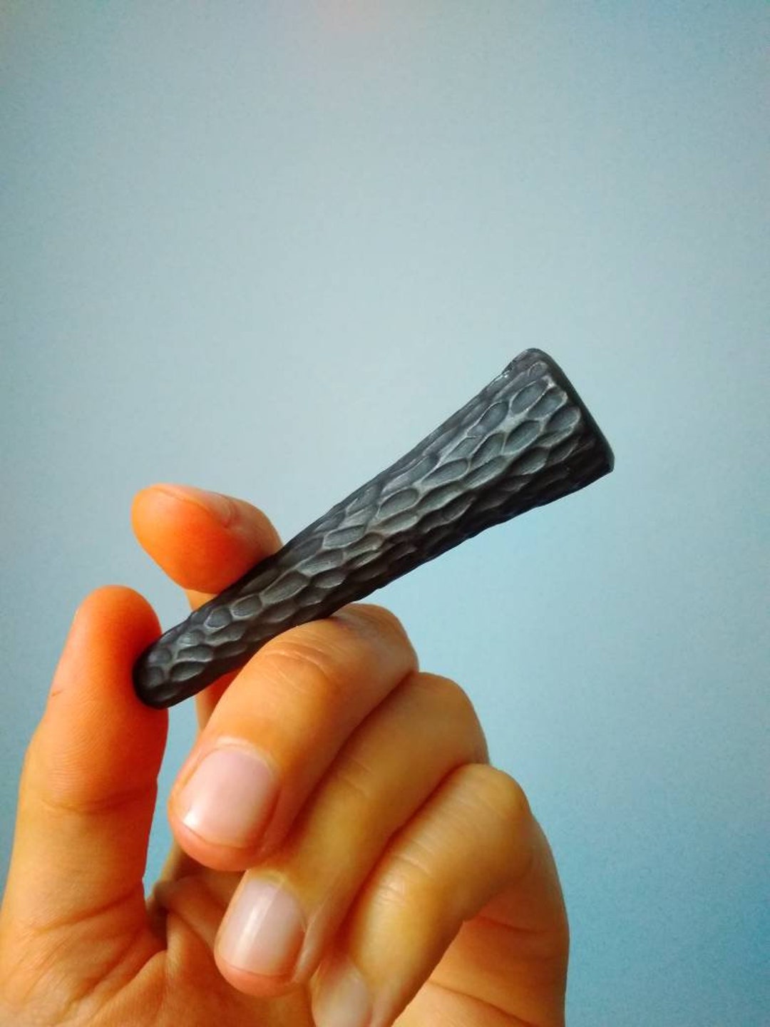One-hitter Pipe. Small Black Ceramic Chillum With Minimalist Pattern ...