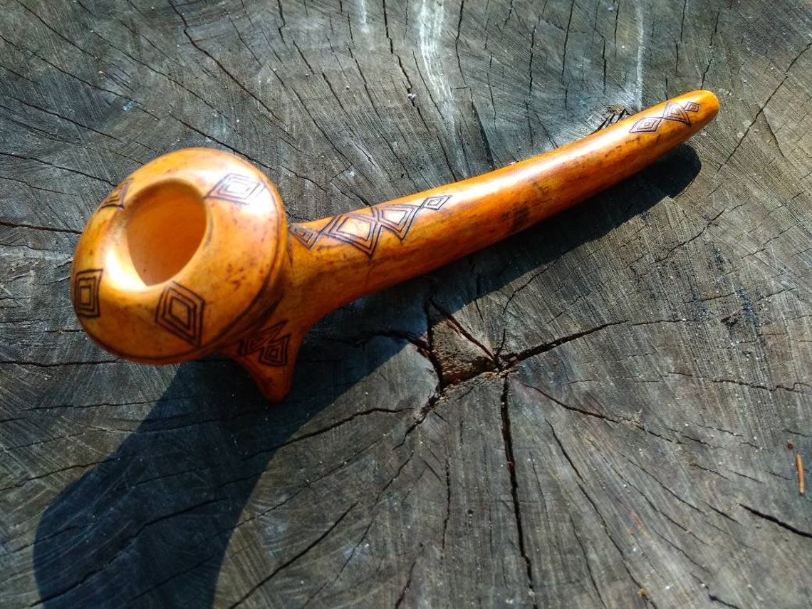 Lange Rauchpfeife aus Keramik. Ritual Clay Pfeife zum Rauchen. - Etsy.de