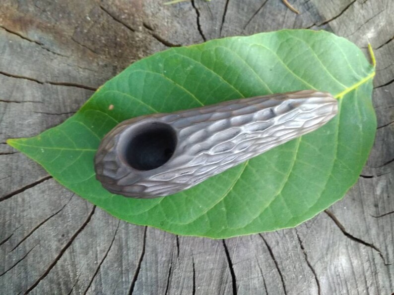 Smoking Pipe. Black Clay Pipe With Textured Surface. Elegant | Etsy