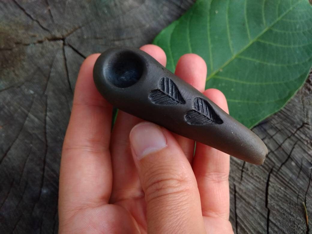 Small black smoking pipe. Tiny ceramic pipe for smoking. | Etsy