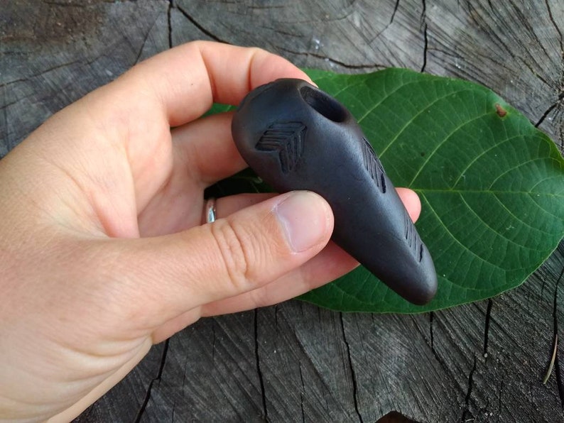 Small Smoking Pipe. Tiny Black Ceramic Pipe for Smoking. Elegant Pocket ...