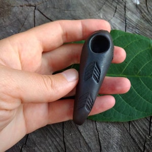 Small Smoking Pipe. Tiny Black Ceramic Pipe for Smoking. Elegant Pocket ...