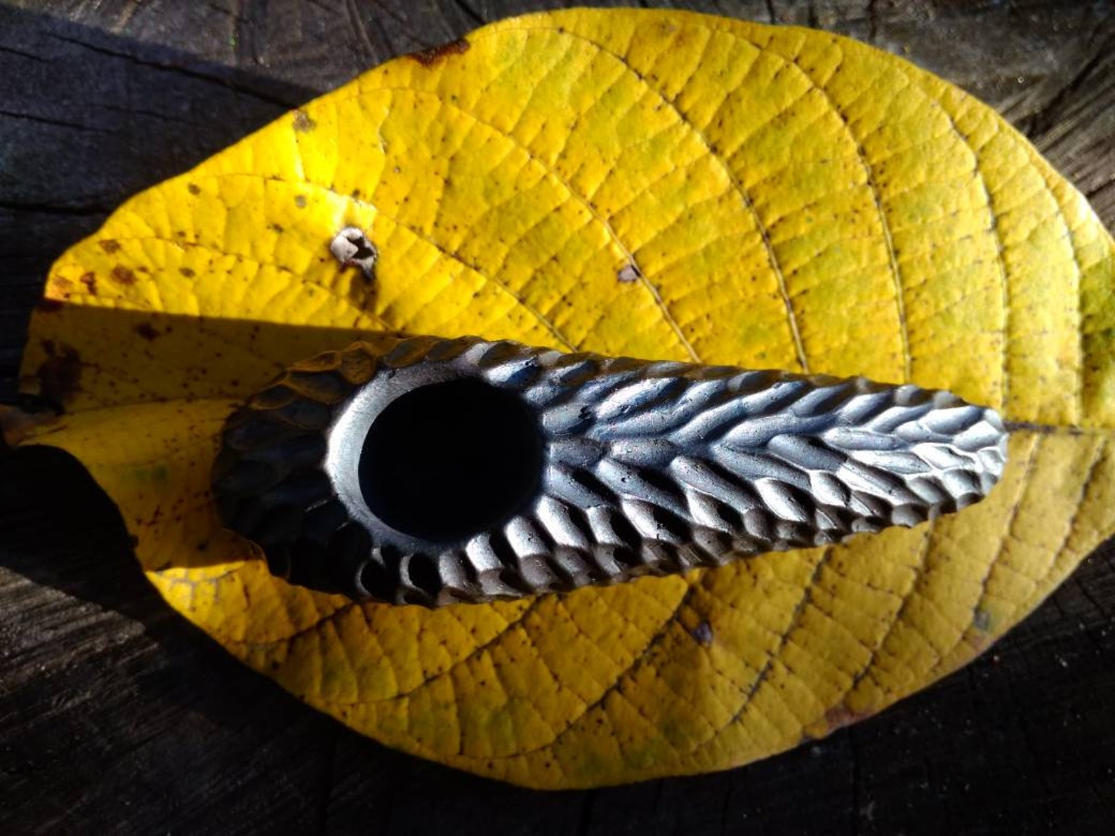 Ceramic Black Smoking Pipe. Small Clay Pipe With Botanical - Etsy