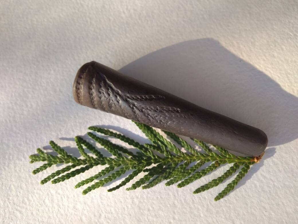 One Hitter Pipe. Small Black Ceramic Mini Chillum With | Etsy