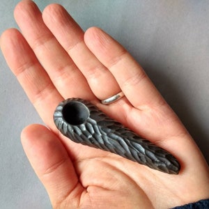 Small Black Smoking Pipe. Tiny Ceramic Pipe for Smoking. Elegant Pocket ...