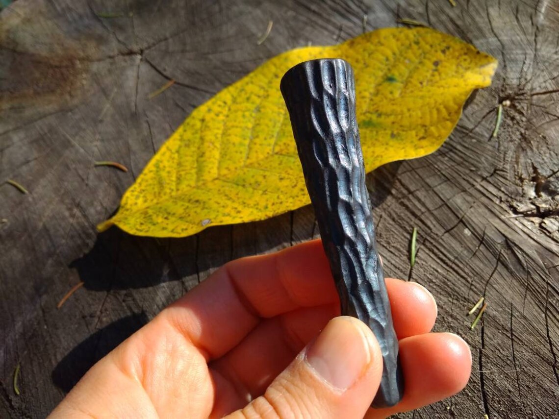 One-hitter Pipe. Small Black Ceramic Textured Mini Chillum. - Etsy